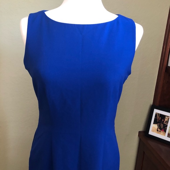 Calvin Klein | Dresses | Calvin Klein Royal Blue Sheath Double Zipper ...